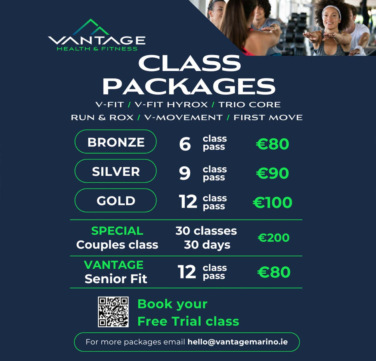 Class Packages – Vantage Marino
